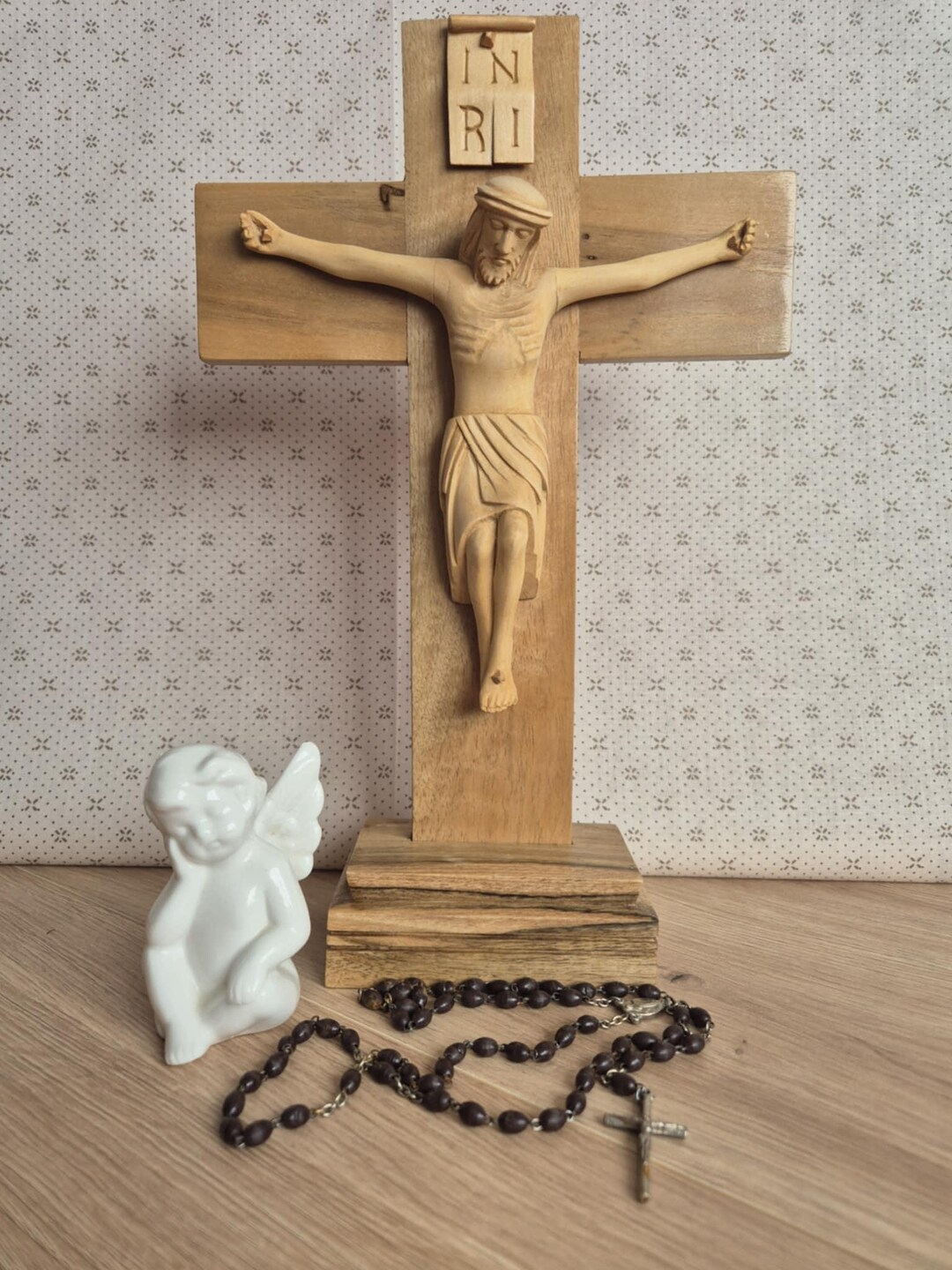 Jesus Crucifix Handcarved INRI – 31cm |linden Wood Religious Sculpture ...