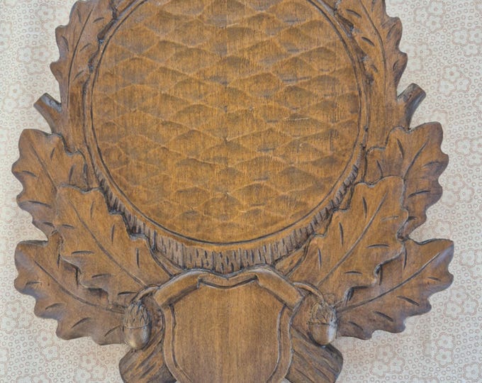 Hand-carved Wooden Antler Mount Plaque –hunting Lodge Decor - Linden ...