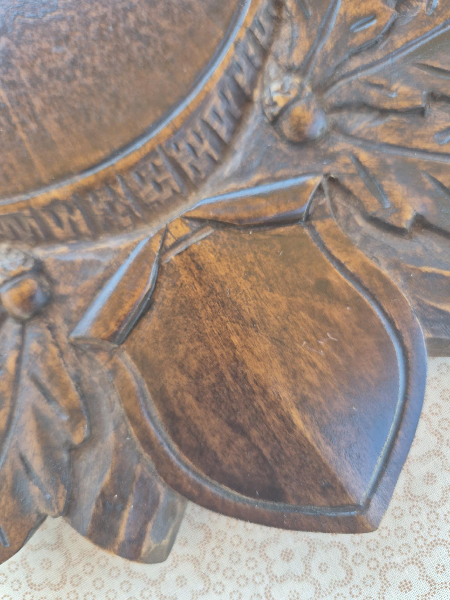 Hand-carved Wooden Antler Mount Plaque –hunting Lodge Decor - Linden ...