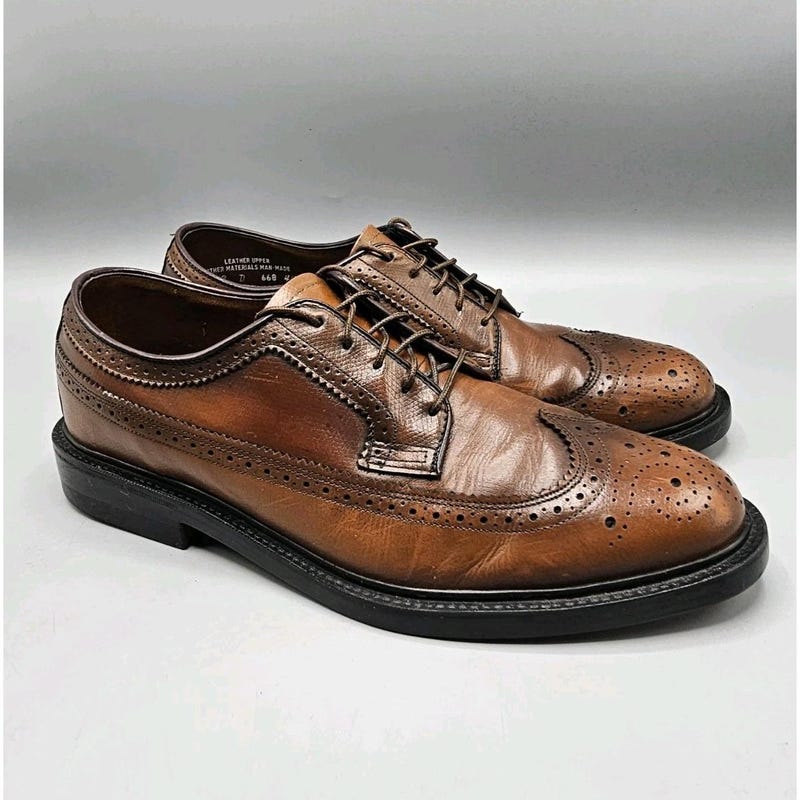 Vintage Wing Tip Oxfords - Etsy