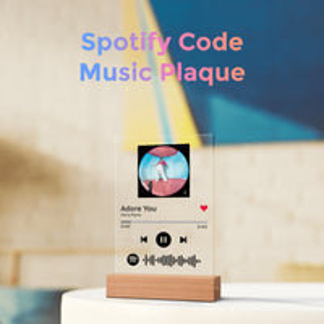 Personalized Song Plaque With Stand, Any Photo / Song, Any Playlist ...