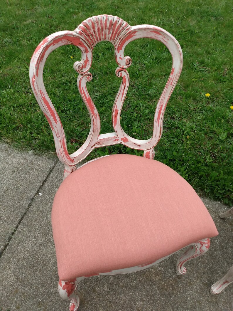 Set of 1920's Antique Painted Clamshell Back Wood Chairs - Etsy
