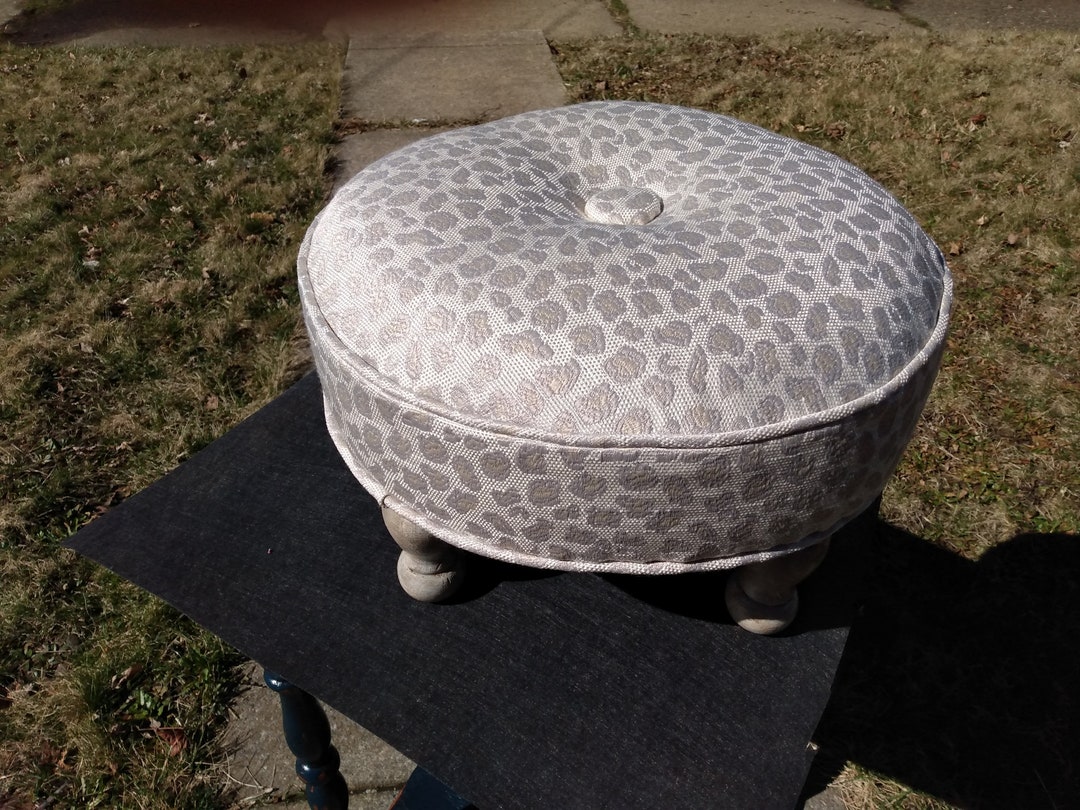 Vintage Hand Painted Foot Stool - Etsy
