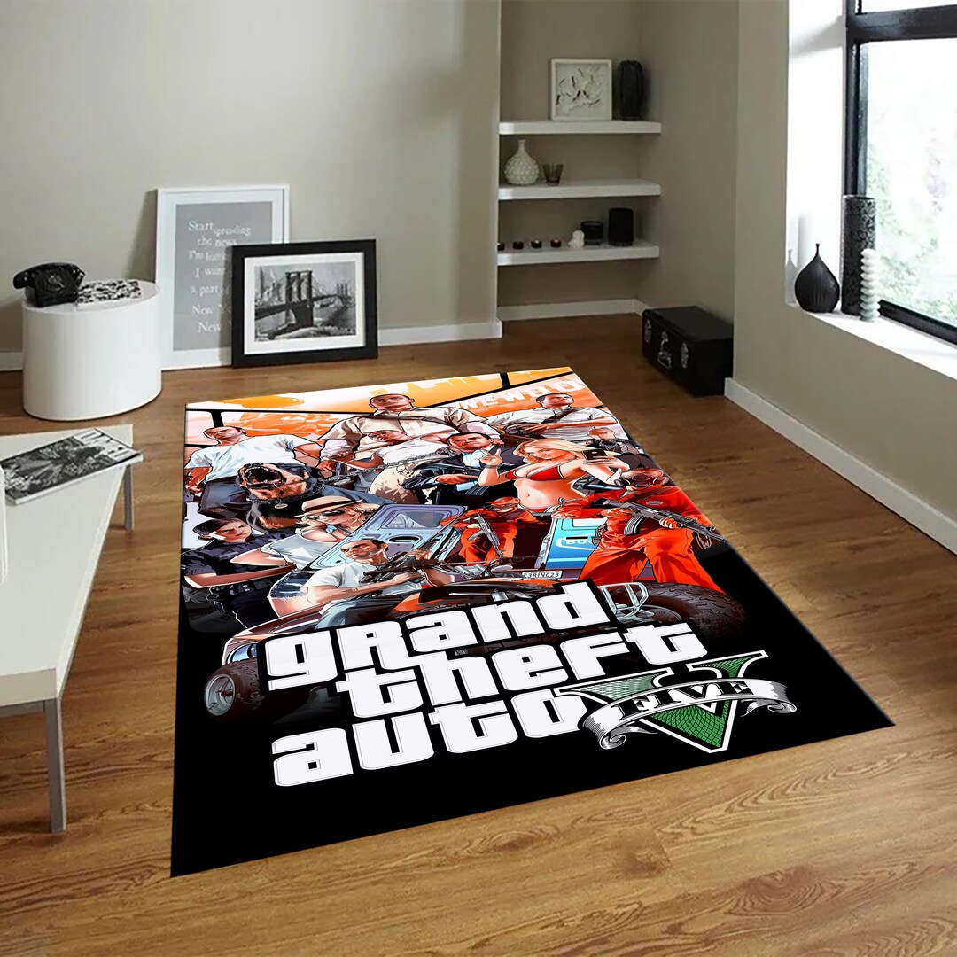 Grand Theft Auto Rug, GTA San Andreas Rug, GTA Rug, Popular Game Rug ...