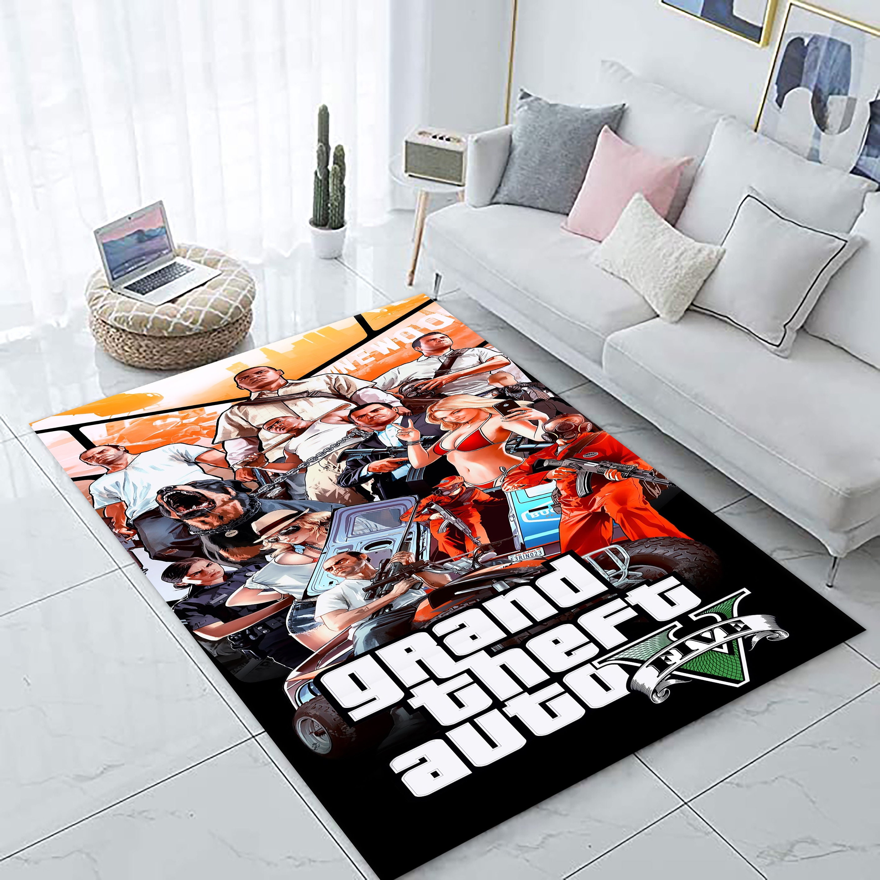 Grand Theft Auto Rug, GTA San Andreas Rug, GTA Rug, Popular Game Rug ...