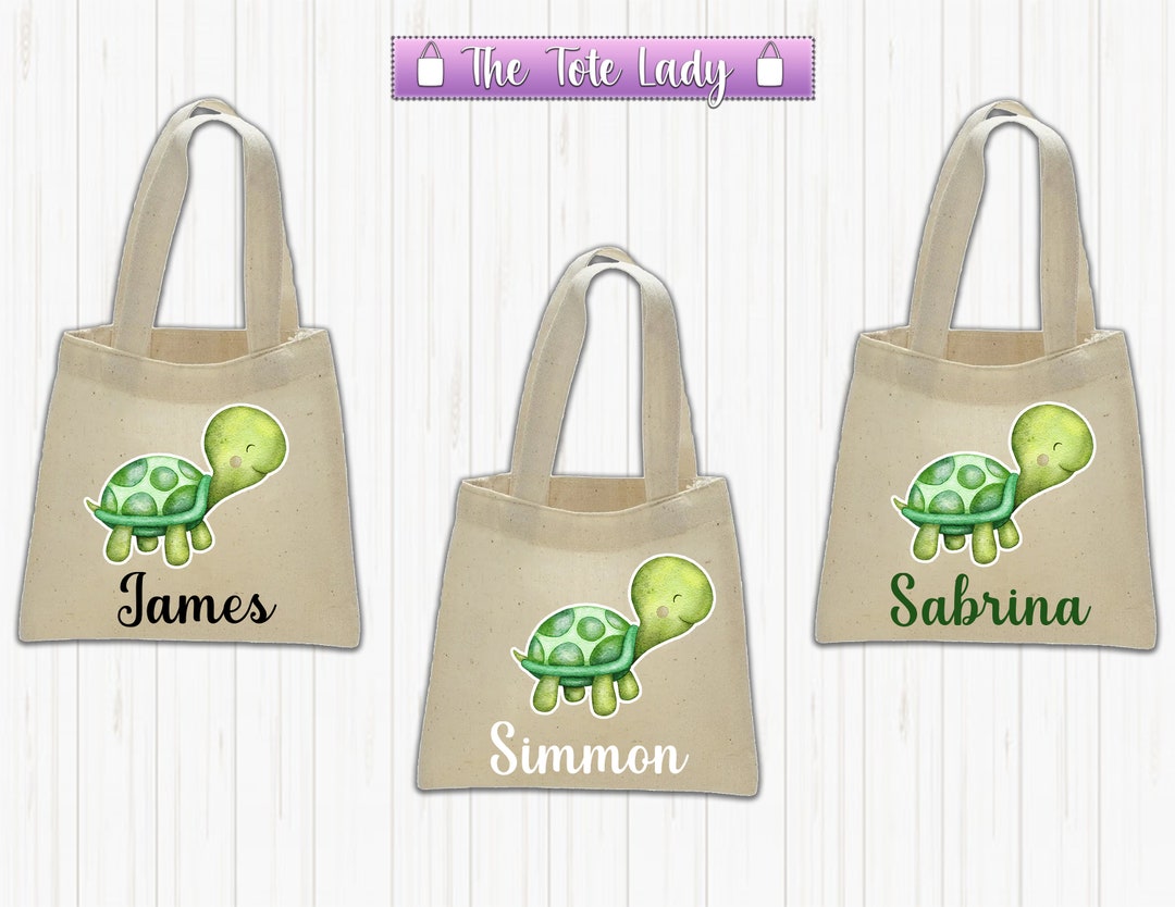 Turtle Party Favor Bags, Turtle Party Favors, Party Favor Bags, Cotton ...