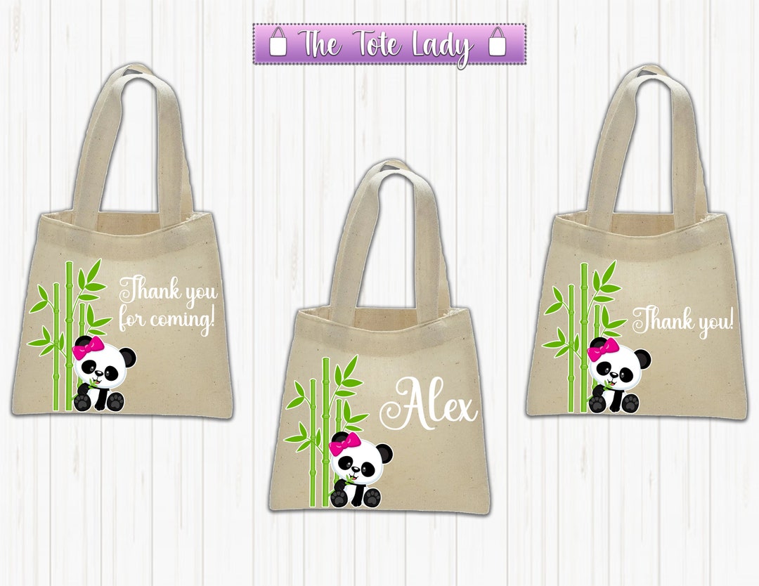 Panda Tote Bag, Panda Bear Party Bags, Party Like a Panda, Panda Tote ...