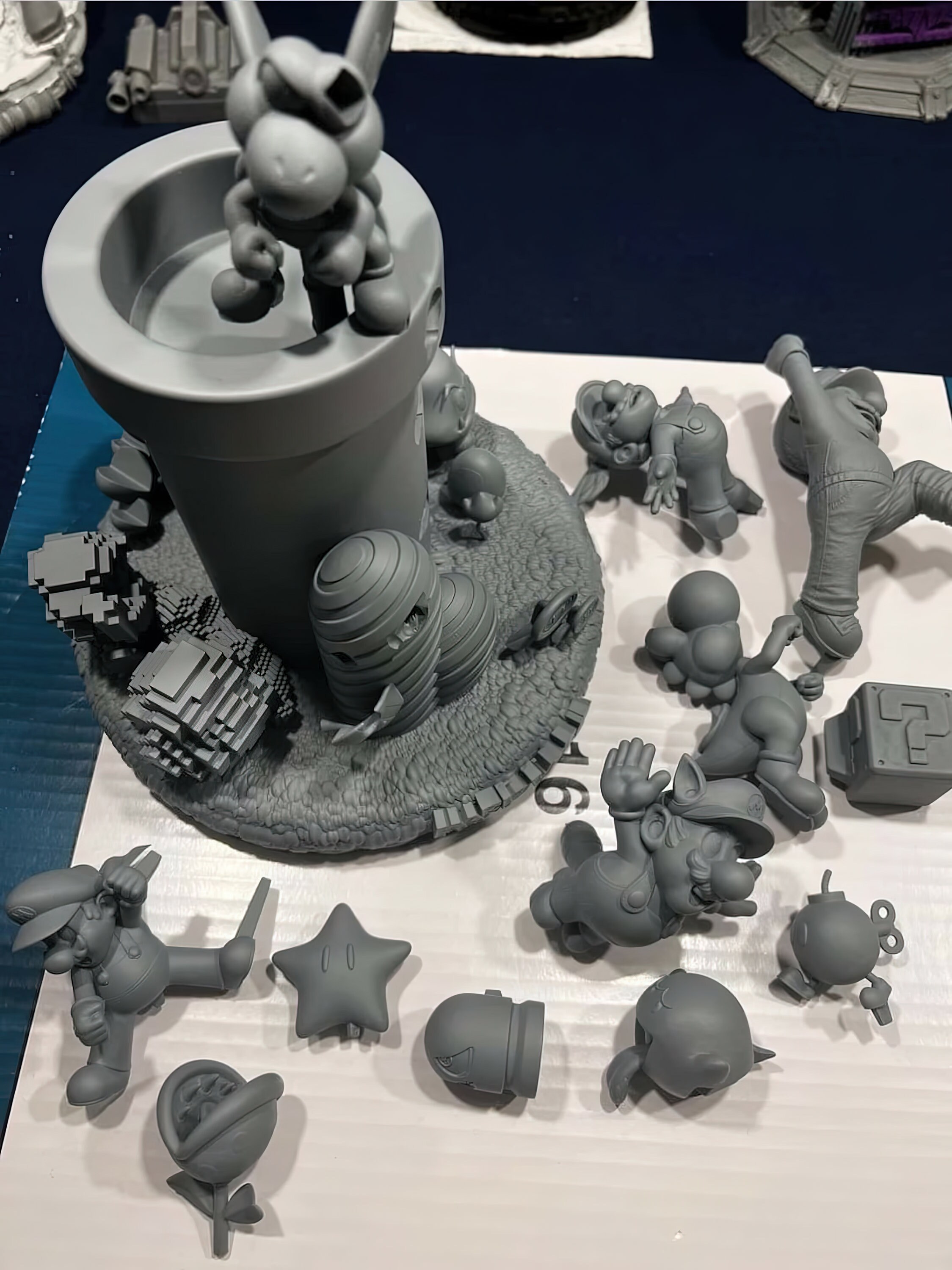 Super Mario Bros Diorama 3D Printed Unpainted DIY/RAW - Etsy