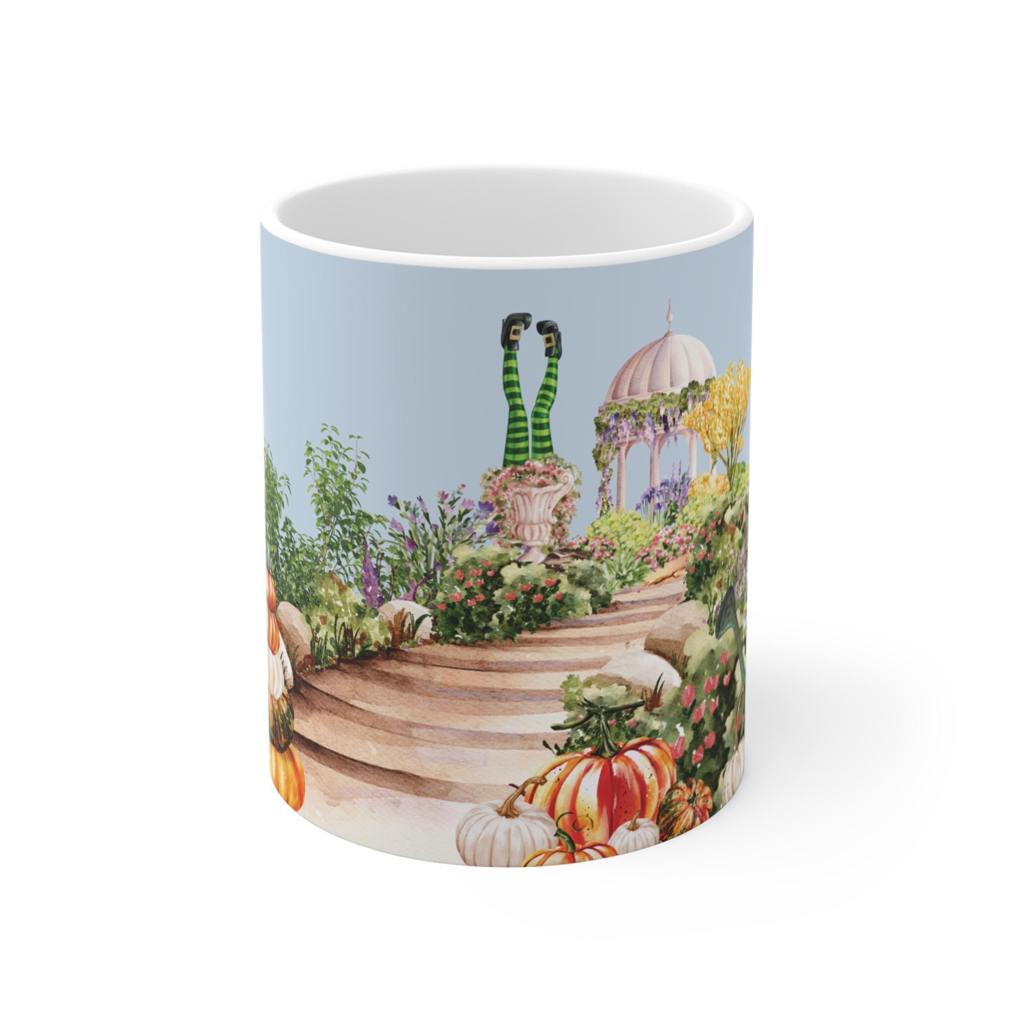 Wicked Witches Legs Sticking Out of Flower Pots Mug 11 Oz Beautiful ...