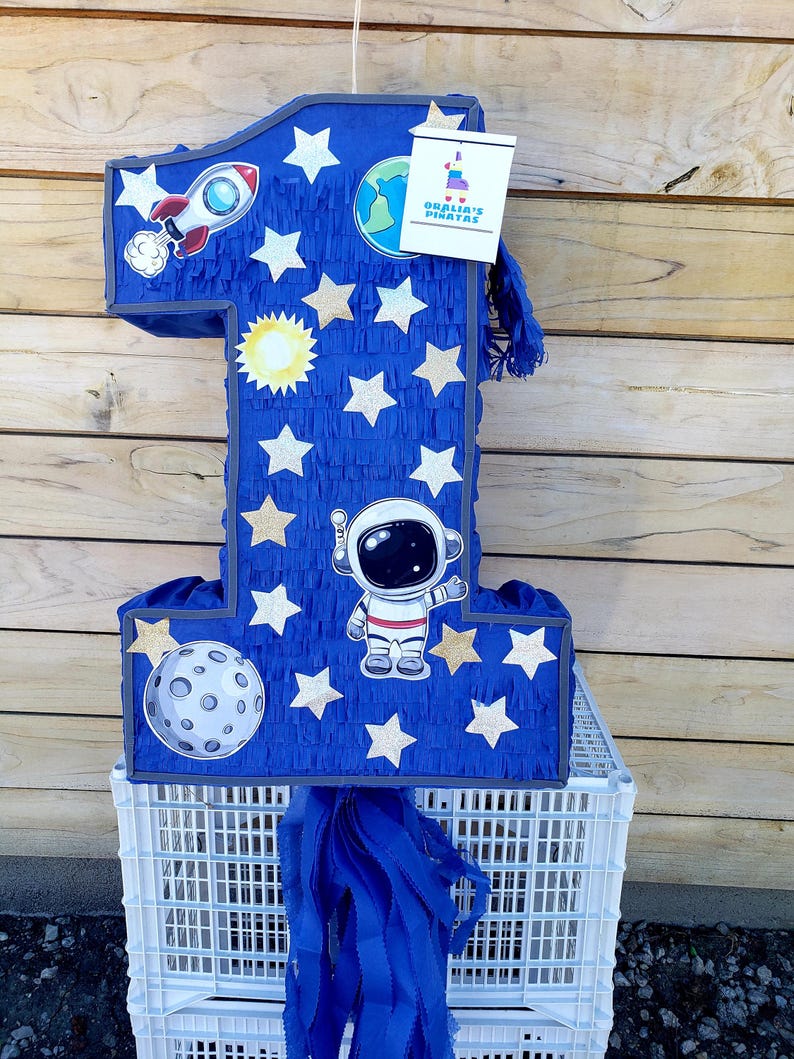 Astronaut Number One Piñata Party available Number 1-9 - Etsy