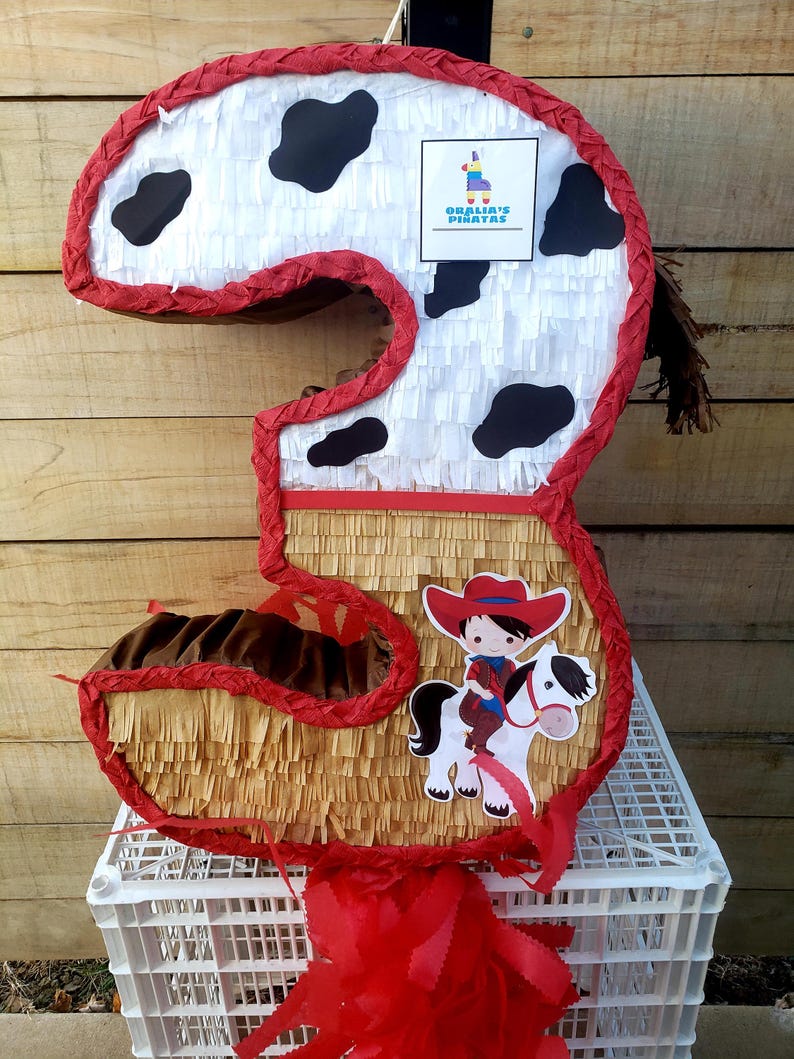 Cowboy Number Three Piñata Party(available Number 1-9) - Etsy