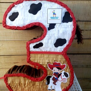 Cowboy Number Three Piñata Party(available Number 1-9) - Etsy