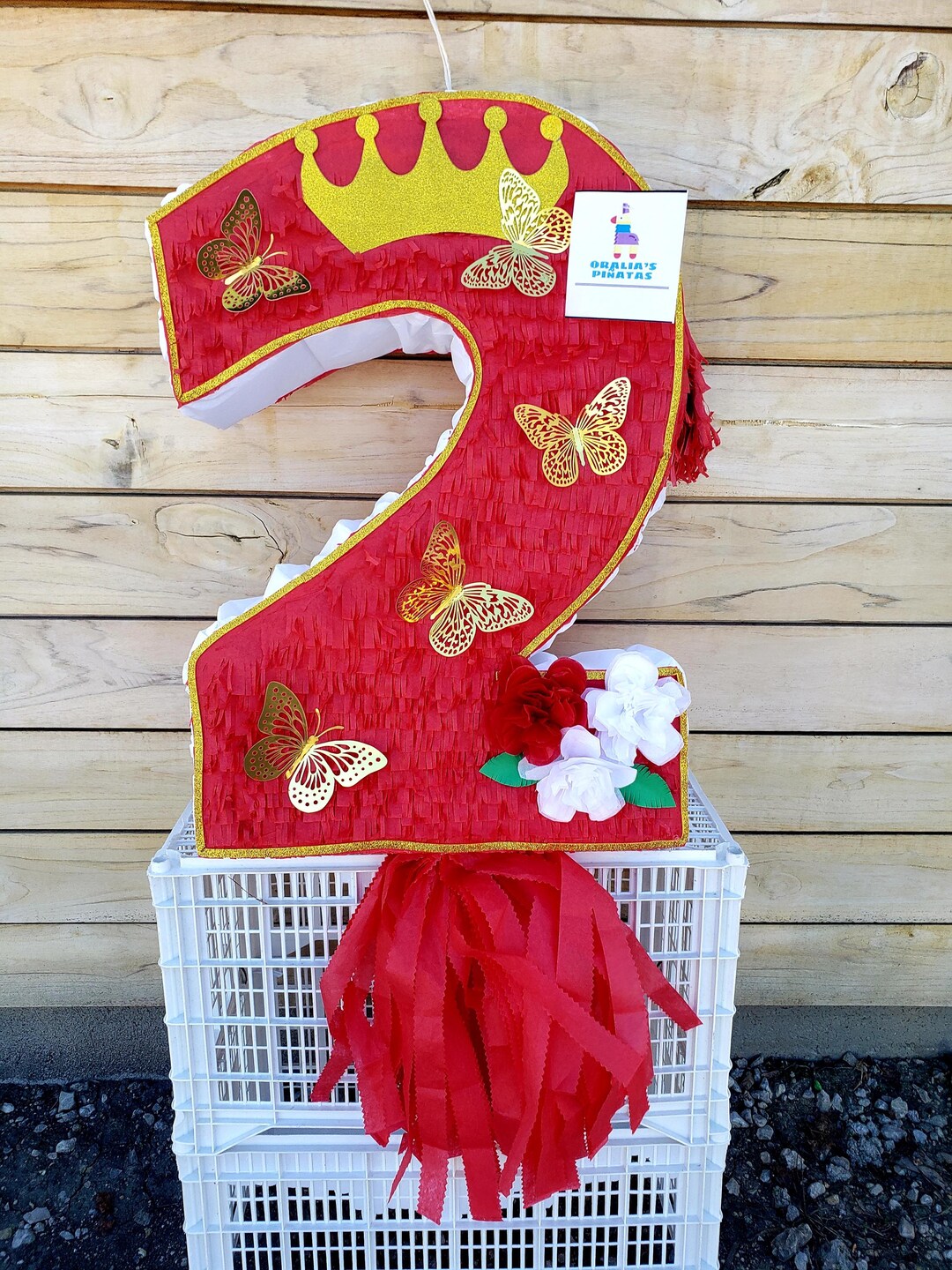 Butterfly Number Two Piñata ,butterfly Theme Party.available Number (1 ...