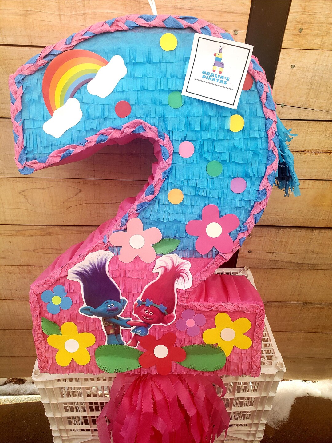 Trolls Number Two Piñata Party (available Number 1-9). - Etsy