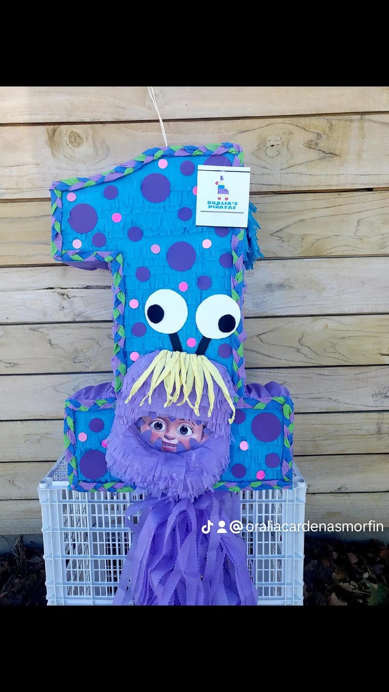 Mosters Number One Piñata (available Number 1-9). - Etsy