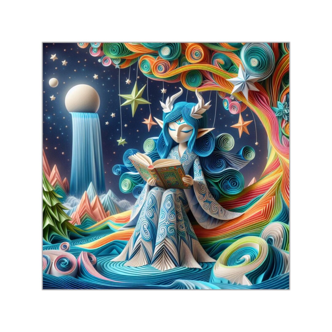 Origami Nymph Hideaway: Sticker - Etsy