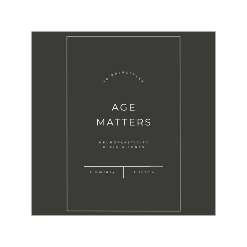 Sticker 10 Principles of Neuroplasticity Age Matters - Etsy