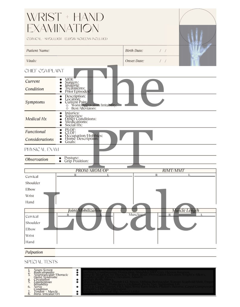 The Examination Series - 9 Outpatient Physical Therapy Examination ...