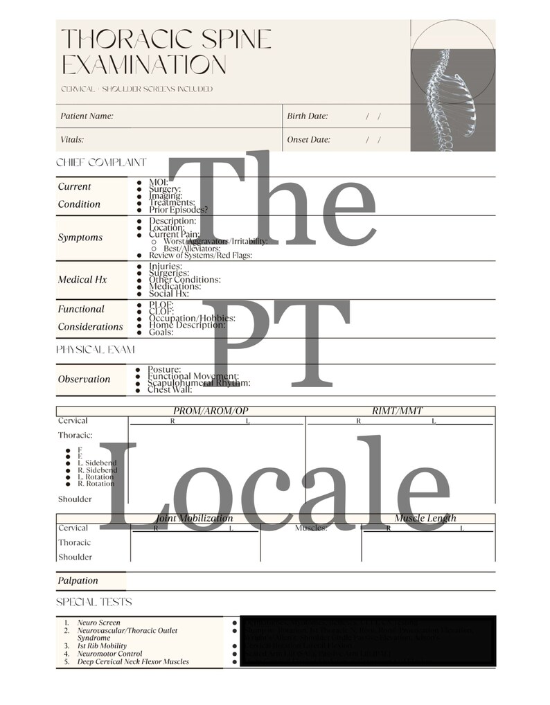 The Examination Series - 9 Outpatient Physical Therapy Examination ...
