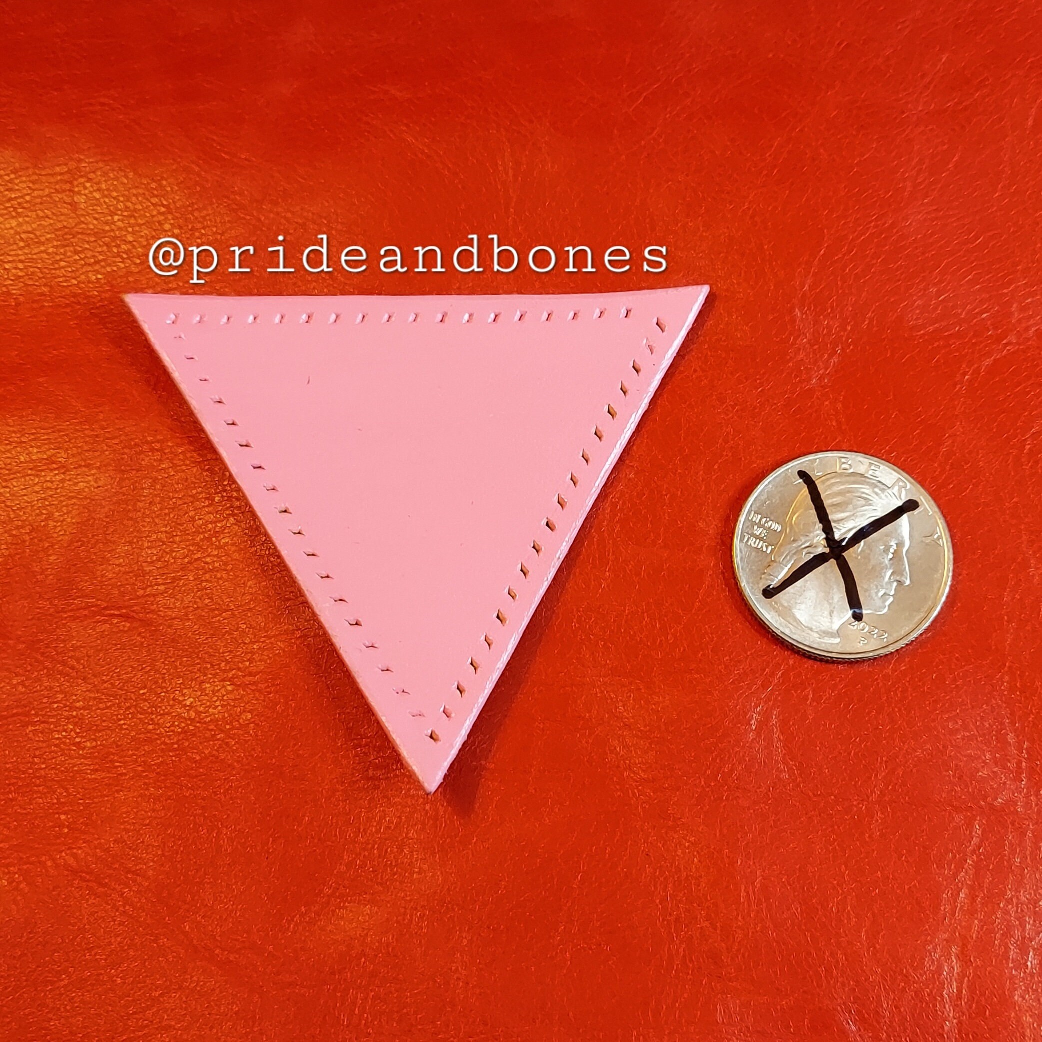 LGBTQIA Pride Pink Triangle Leather Patch - Etsy