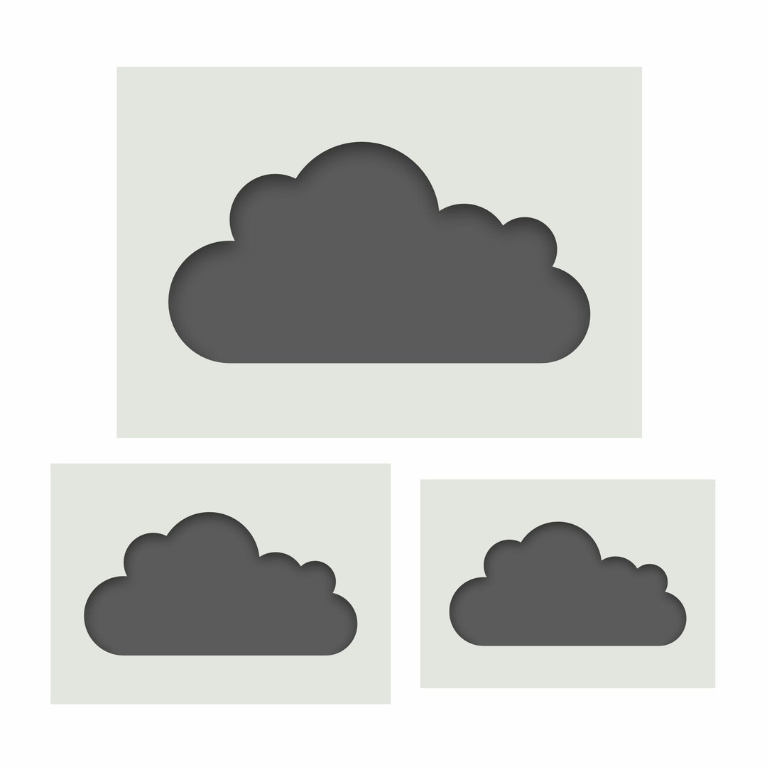 Cloud Stencils, Cloud Room Decoration, 3 Piece Stencil Kit, Reusable ...