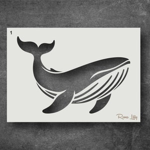 Whale Stencils - Kids Room Decor-arts and Craft-sea Life Stencils - DIY Craft Supplies. Various ...