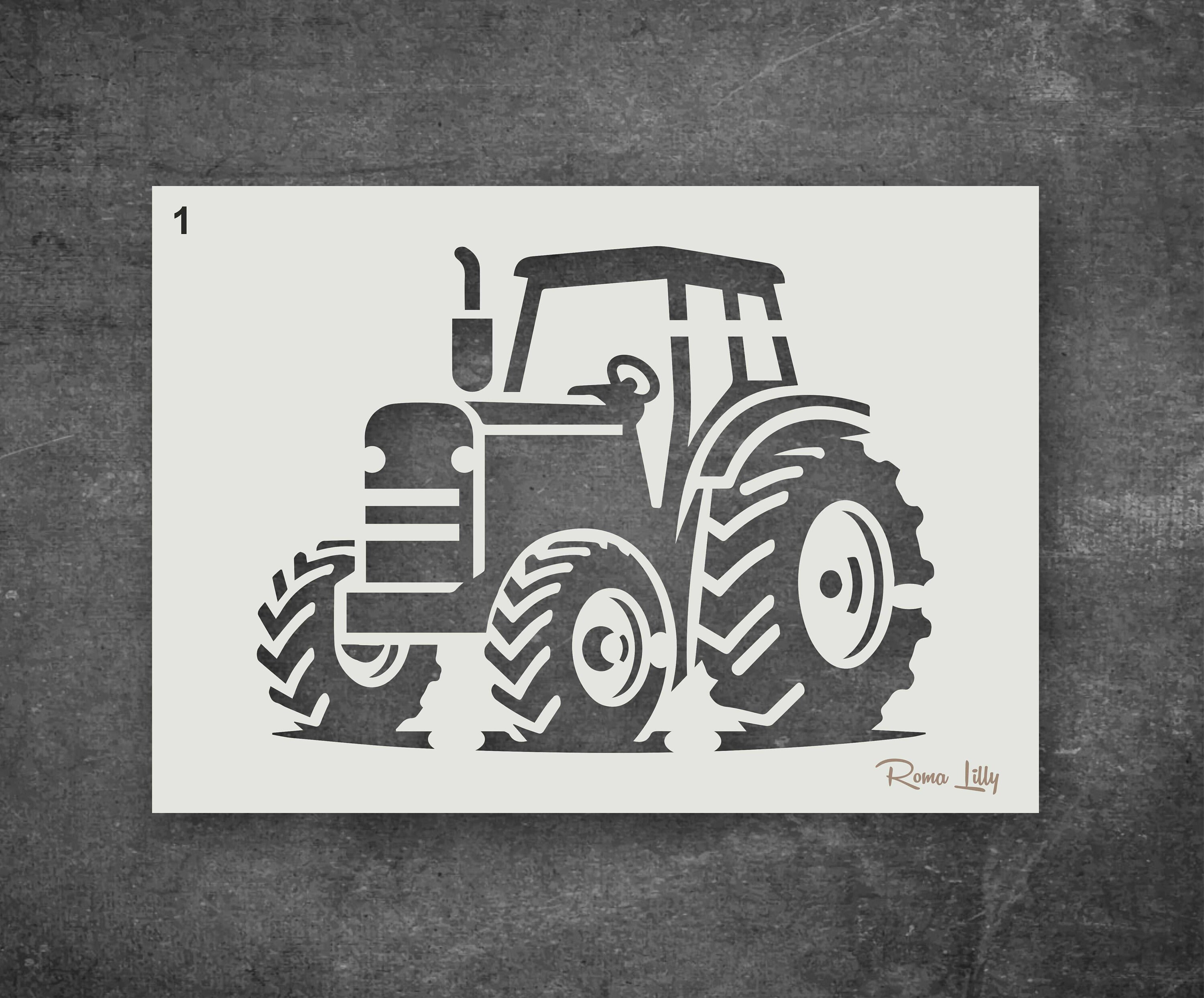 Reusable Tractor Stencil: Farmhouse Decor, Kids Crafts. Group 1 - Etsy