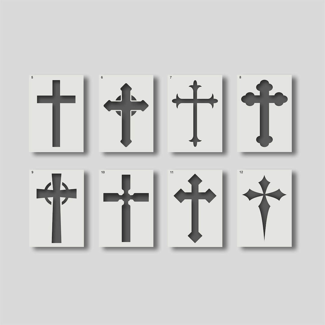 Religious Cross Stencils for Wall Art, Arts & Crafts, Stencil Painting ...