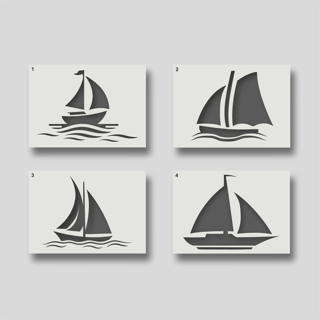 Sail Boat Stencils for Home Decor, Arts and Crafts, Kids Crafts ...