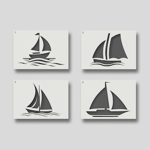 Sail Boat Stencils for Home Decor, Arts and Crafts, Kids Crafts ...