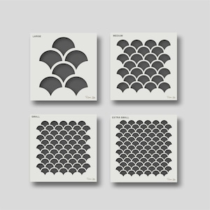 Mermaid Scales Stencils, Dragon Scales Stencils for Painting, Home ...