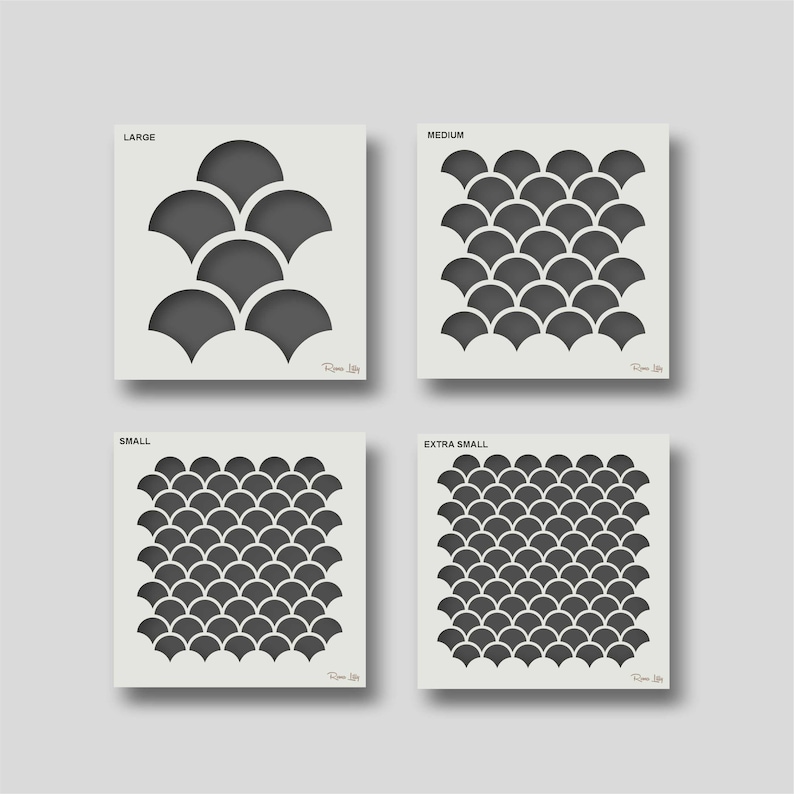 Mermaid Scales Stencils, Dragon Scales Stencils for Painting, Home ...