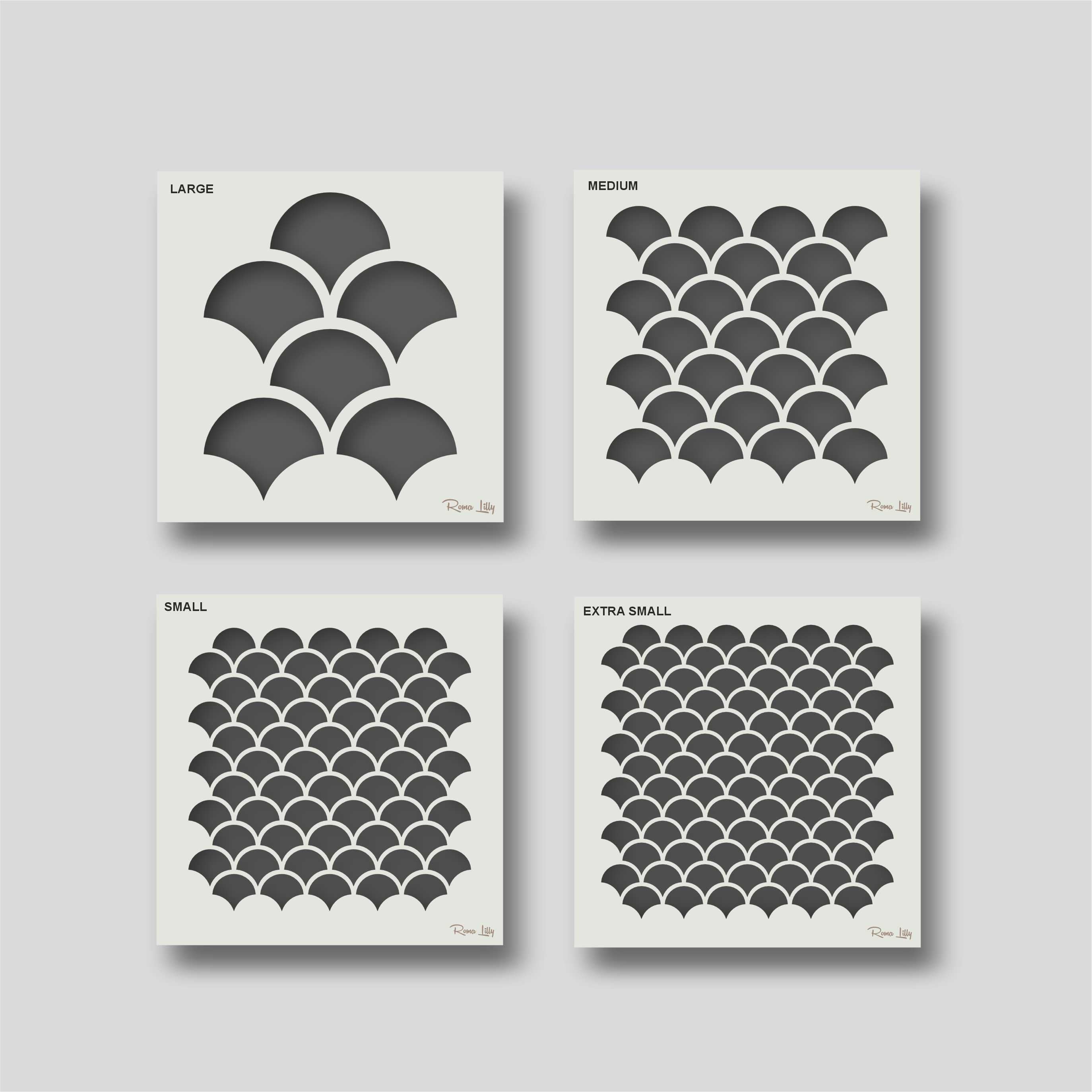 Mermaid Scales Stencils, Dragon Scales Stencils for Painting, Home ...