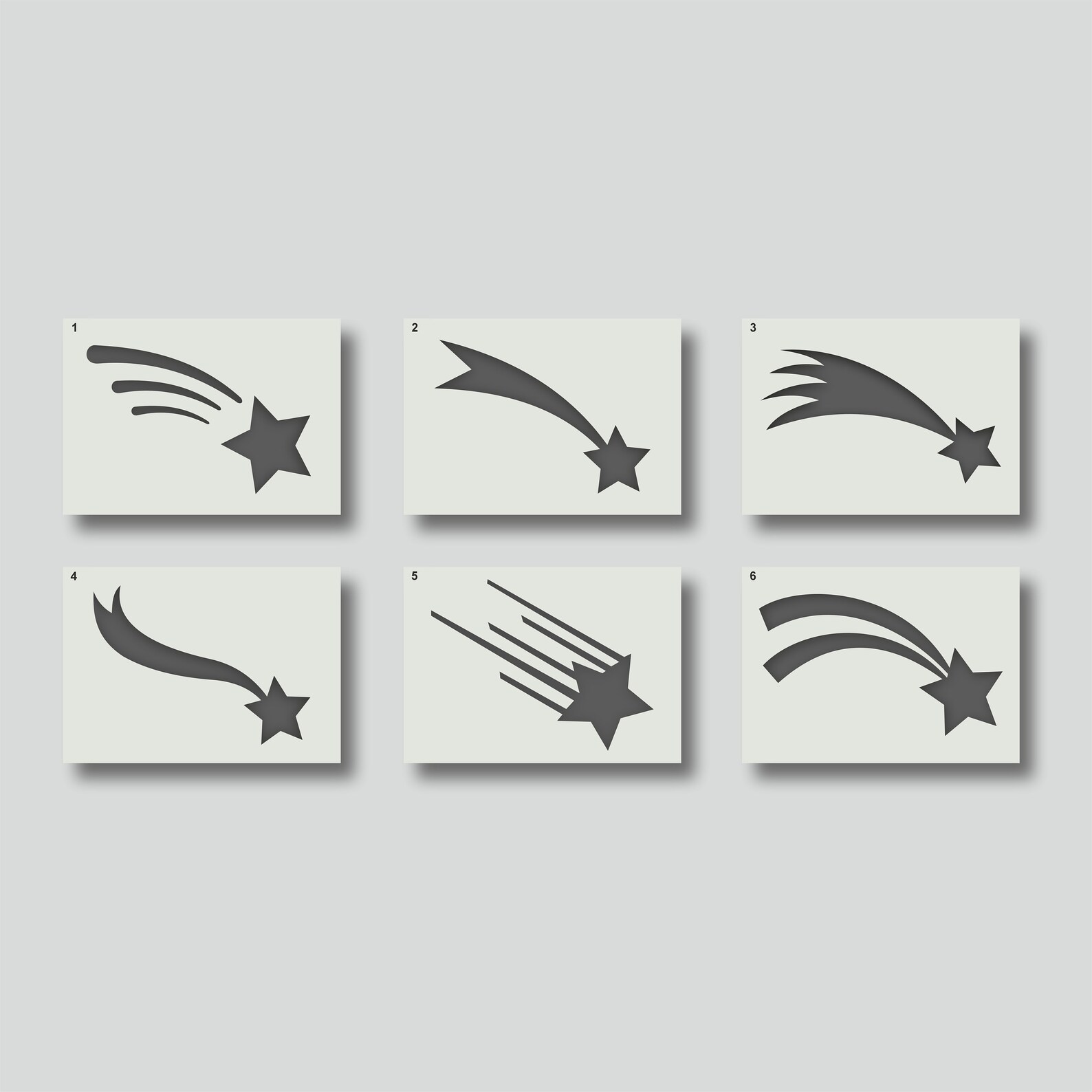 Shooting Star Stencils for Kids Bedroom and Nursery. Various - Etsy