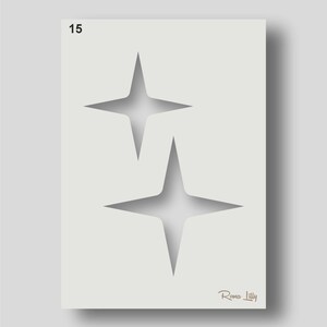 Reusable Star Shape Stencils. Star Stencils for Nursery Walls and Home ...