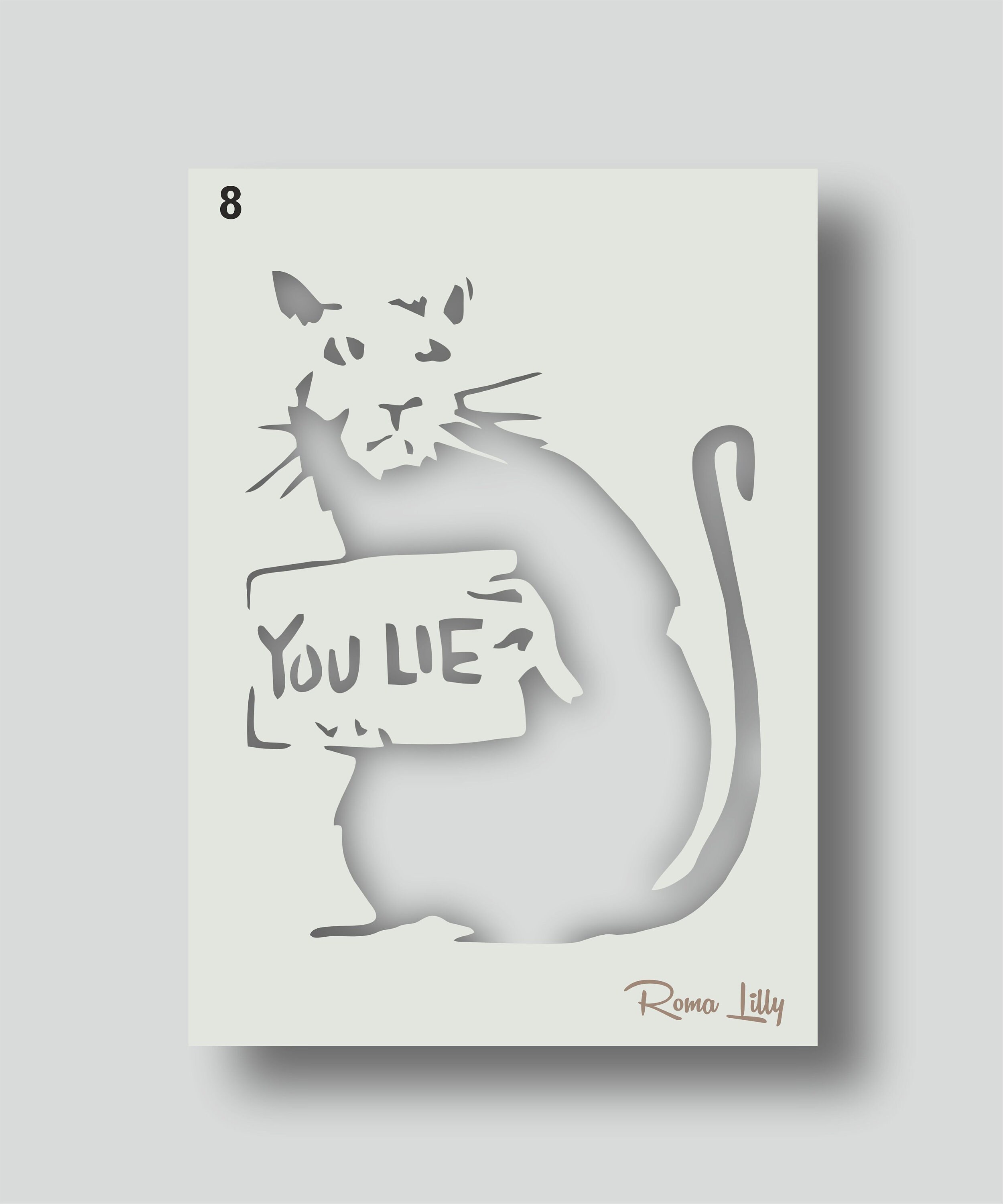 Banksy Rat Stencils for Wall Art, Home Décor, Painting, Various Style ...