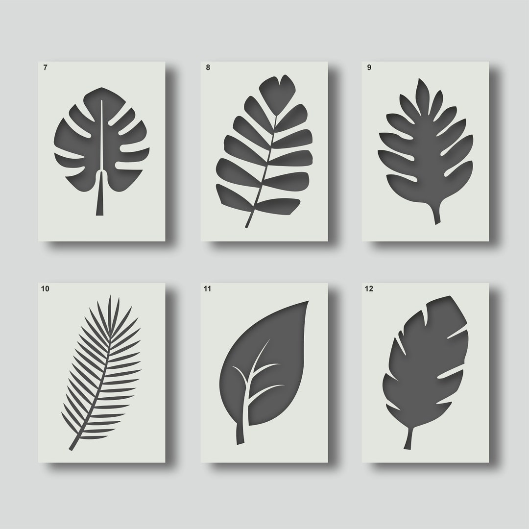Reusable Palm Leaf Stencils for Painting. Various Style and Size ...