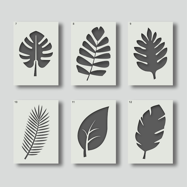 Palm Leaf Stencil - Etsy