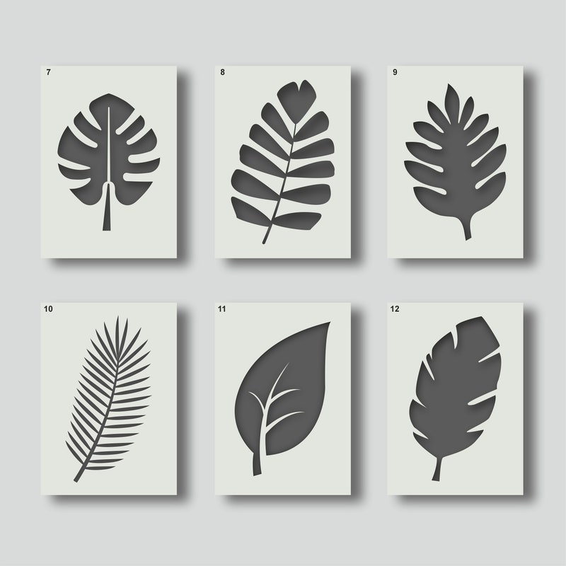 Palm Leaf Stencil - Etsy
