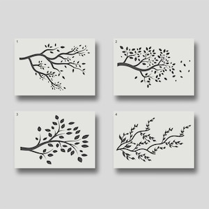 Tree Branch Stencils - Reusable Stencils for Wall Art, Home Décor, Painting, and Arts & Crafts ...