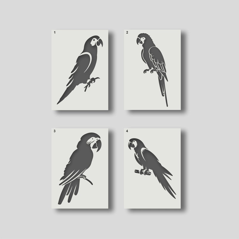 Parrot Stencil - Etsy