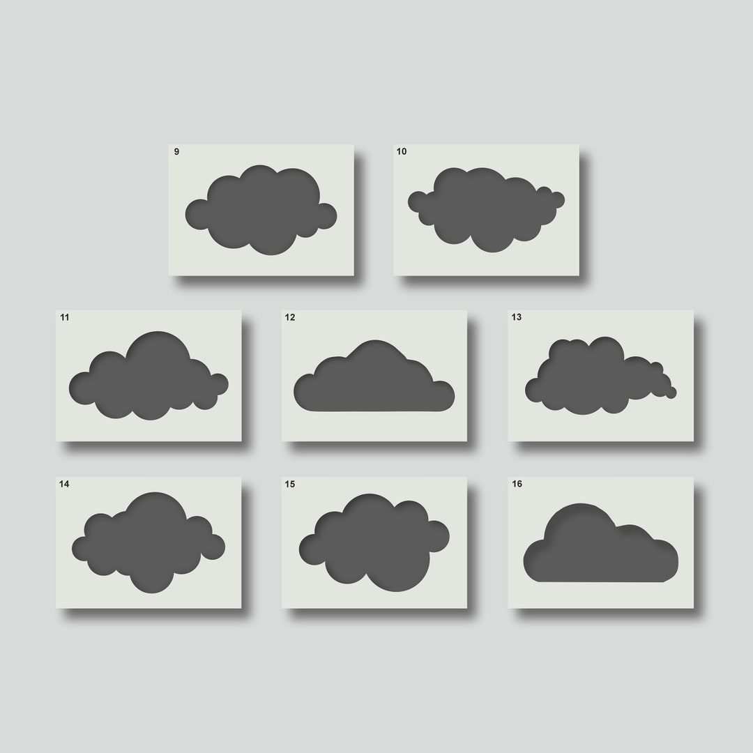Cloud Stencil, Reusable Stencil for Baby’s Nursery or Children's ...