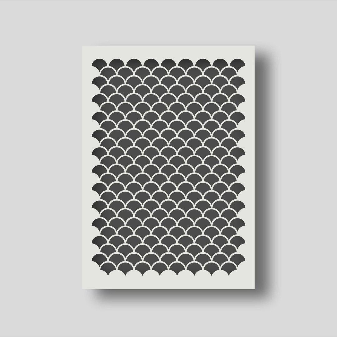 Reusable Fish Scales Stencils, Mermaid Stencils for Painting, Home ...