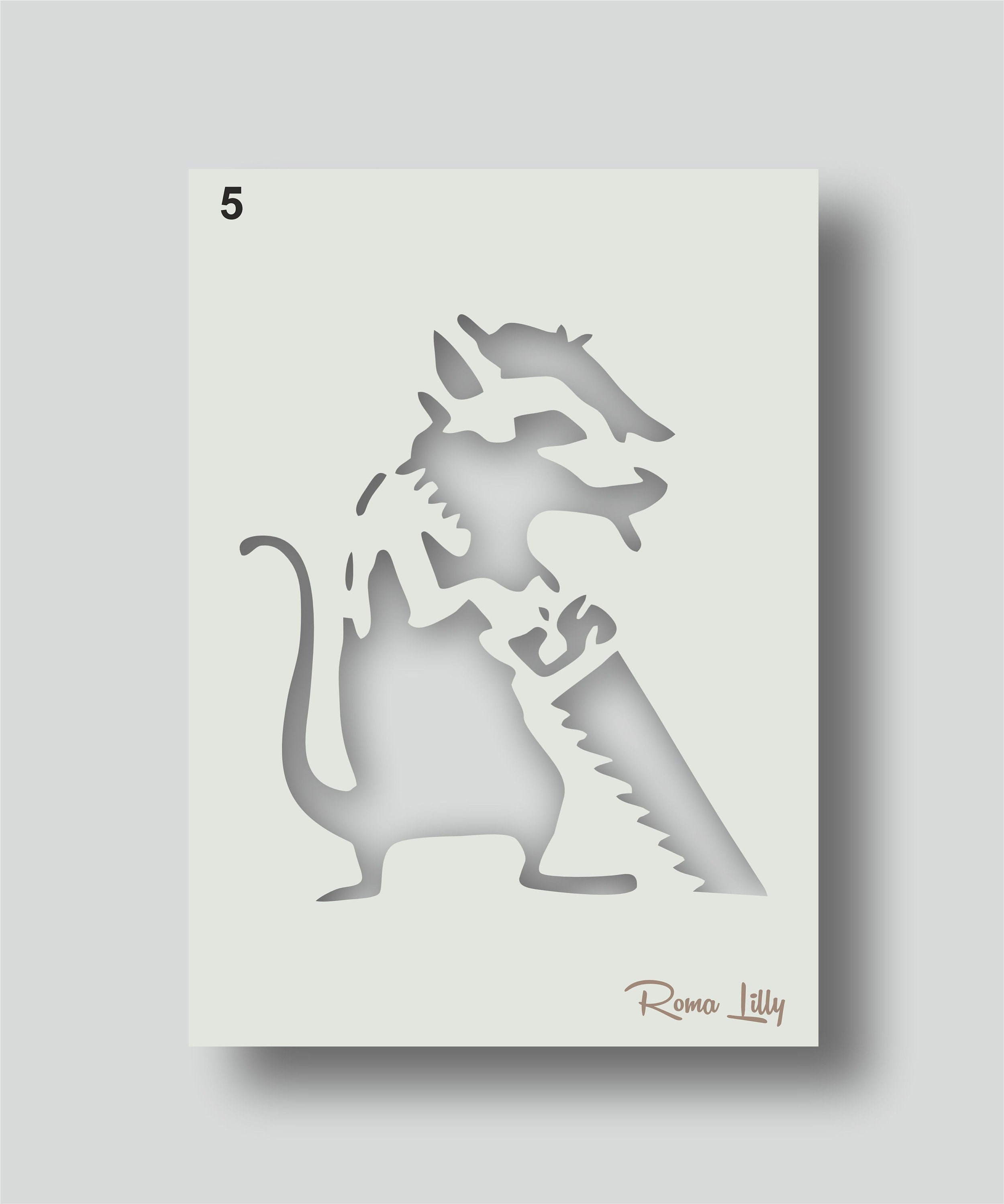 Banksy Rat Stencils for Wall Art, Home Décor, Painting, Various Style ...