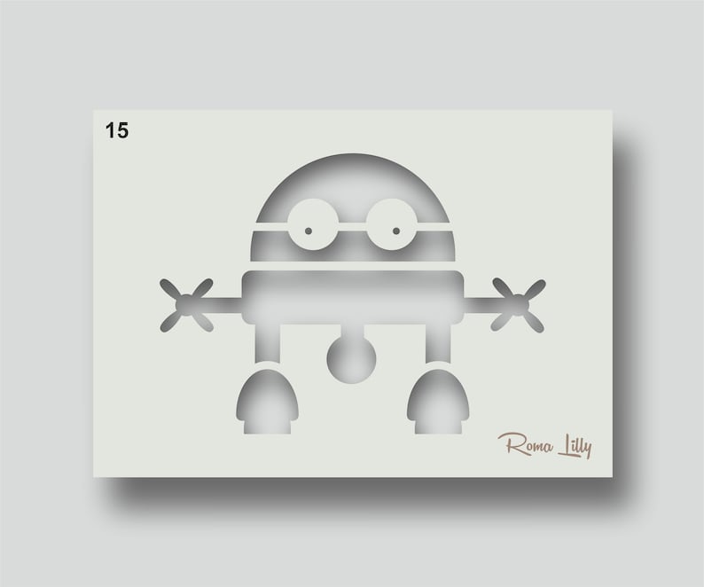 Robot Stencils for Kid's Bedroom Wall Decoration Home - Etsy
