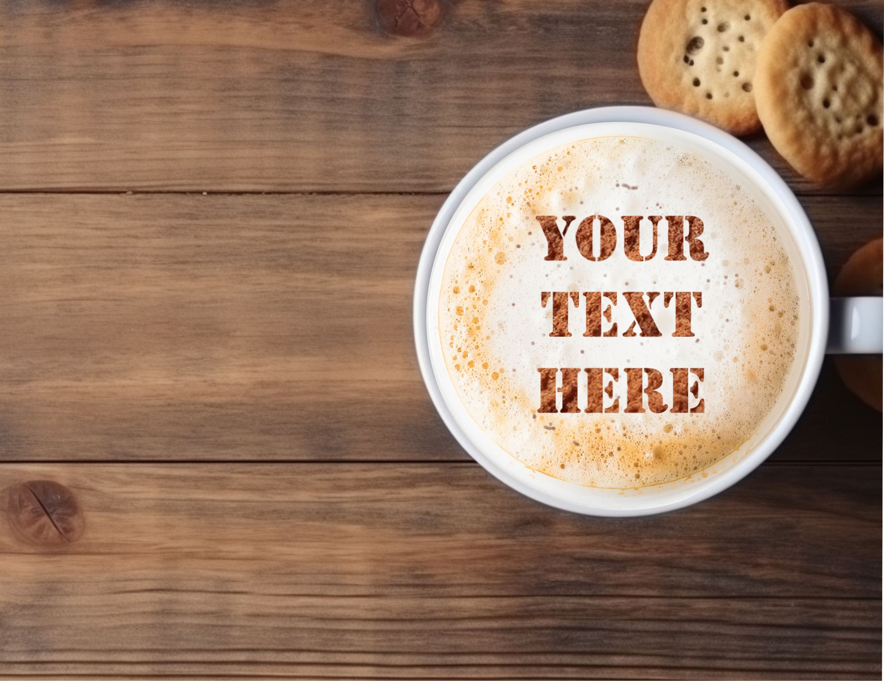 Custom Personalised Coffee Duster Stencils for Latte, Cappuccino, Tea ...