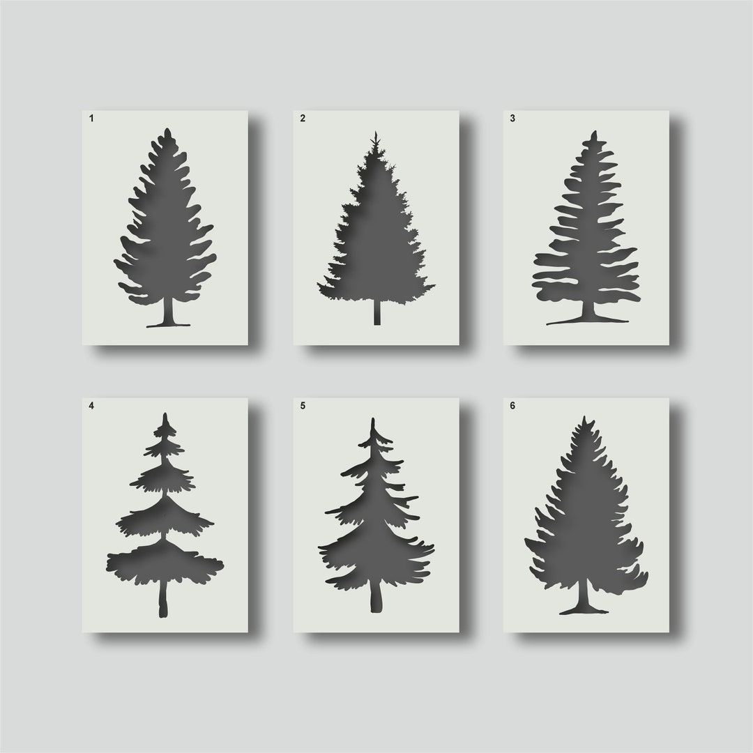 Reusable Pine Tree Stencils: Wall Art & DIY Decor. Various Design and Size Options. Group 1 - Etsy