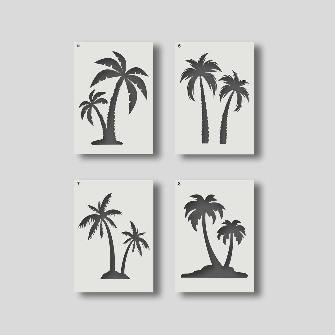 Palm Tree Stencils for Home Décor, Wall Stencils, Furniture Painting ...