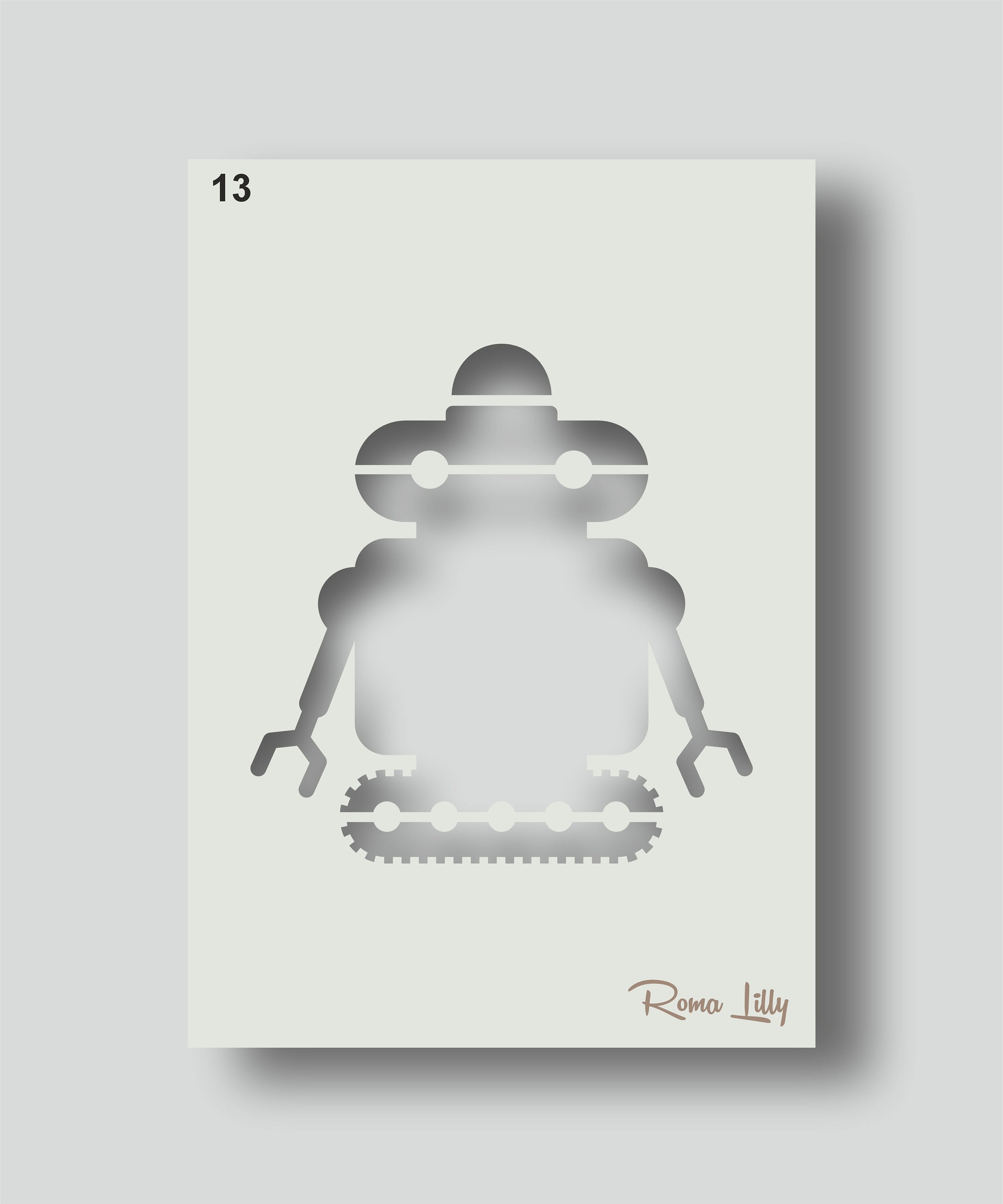 Robot Stencils for Kid's Bedroom Wall Decoration, Home Decor, Arts and ...