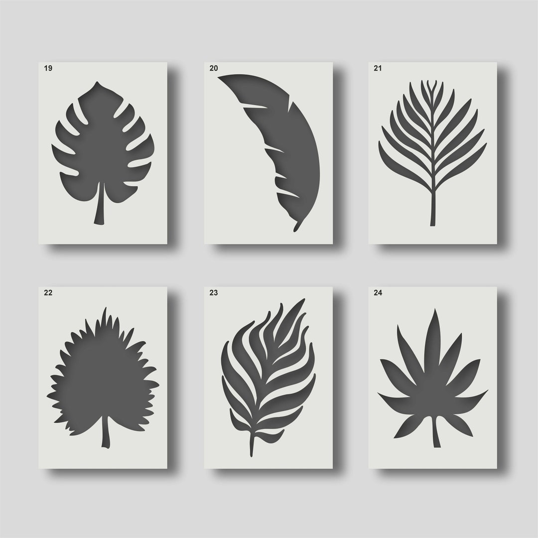 Leaf Stencils for Home Decor - Wall Art - Arts & Crafts. Various Style ...